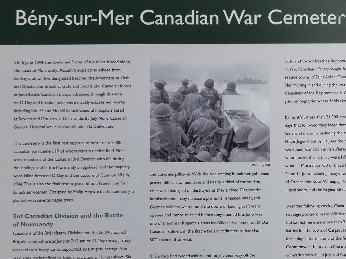 Bény-sur-Mer Canadian War Cemetery Travel Guide – D-Day Center